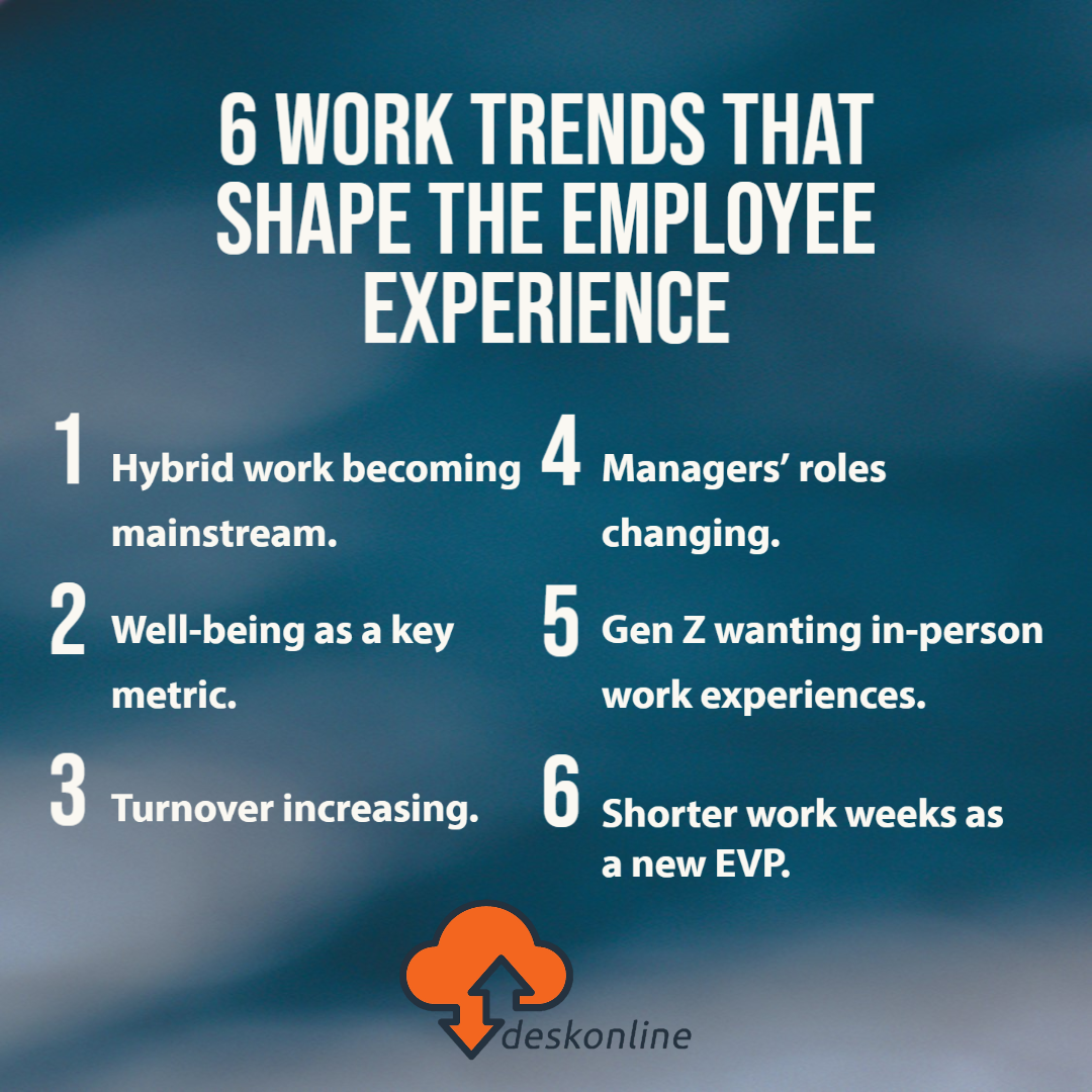 6 work trends that shape the employee experience